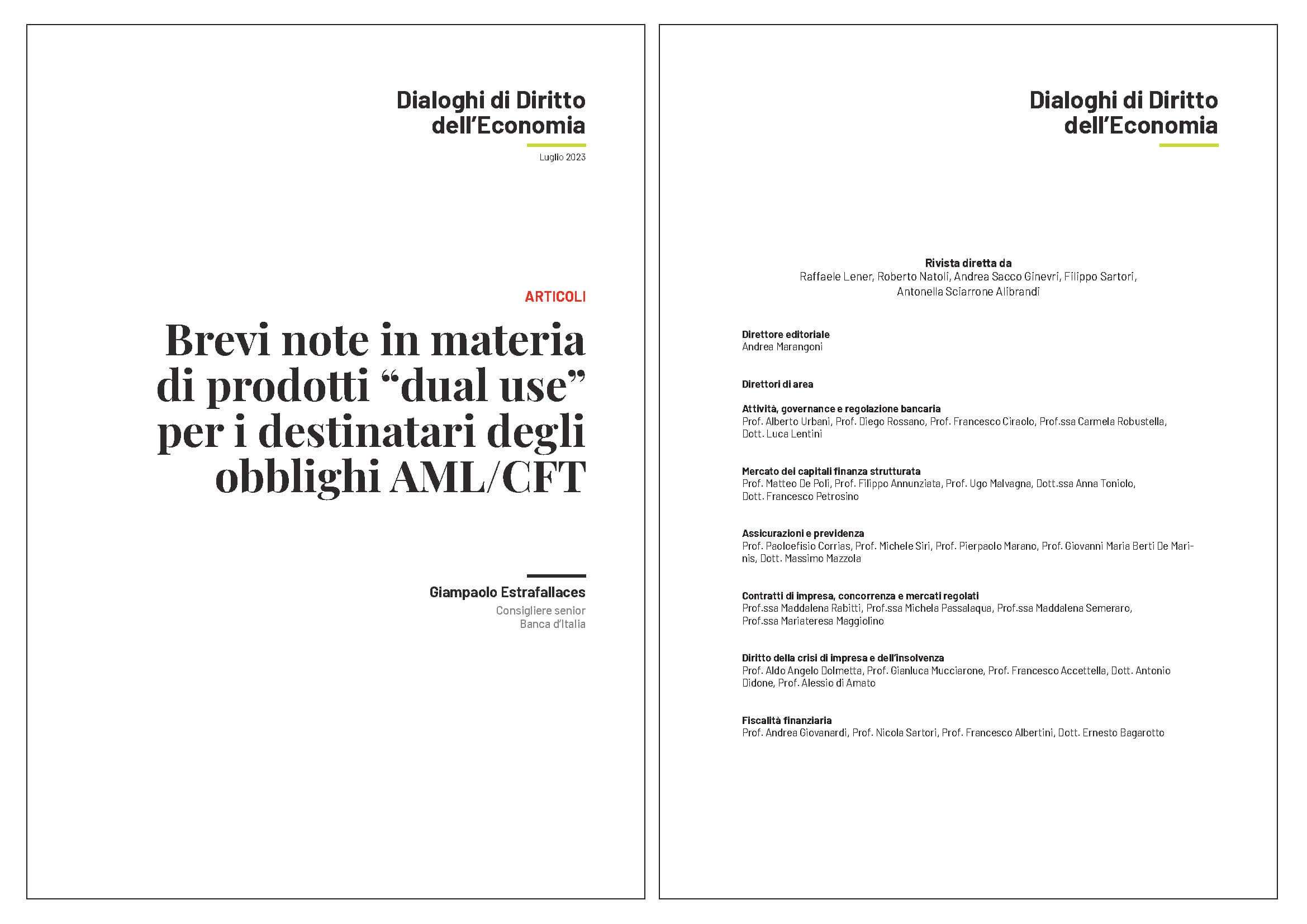 Brevi note in materia di prodotti “dual use” per i destinatari degli ...