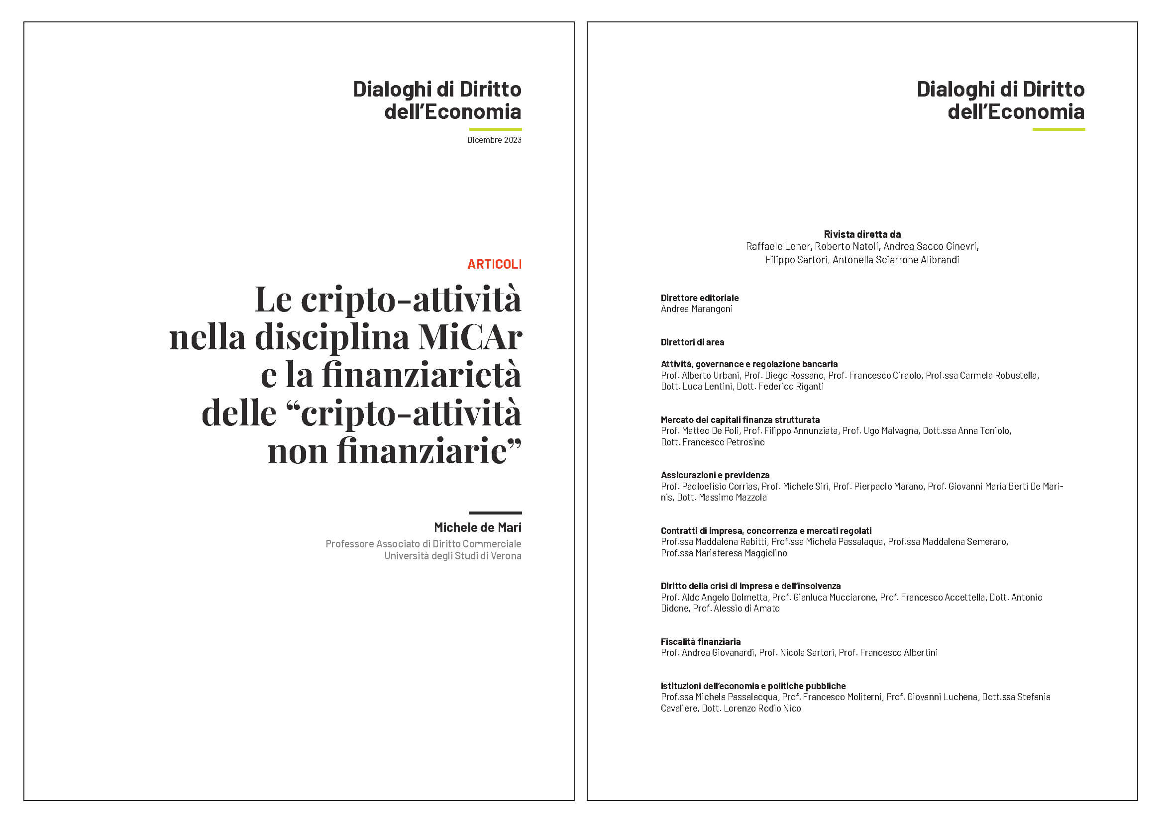 Le cripto-attività nella disciplina MiCAr e la finanziarietà delle ...